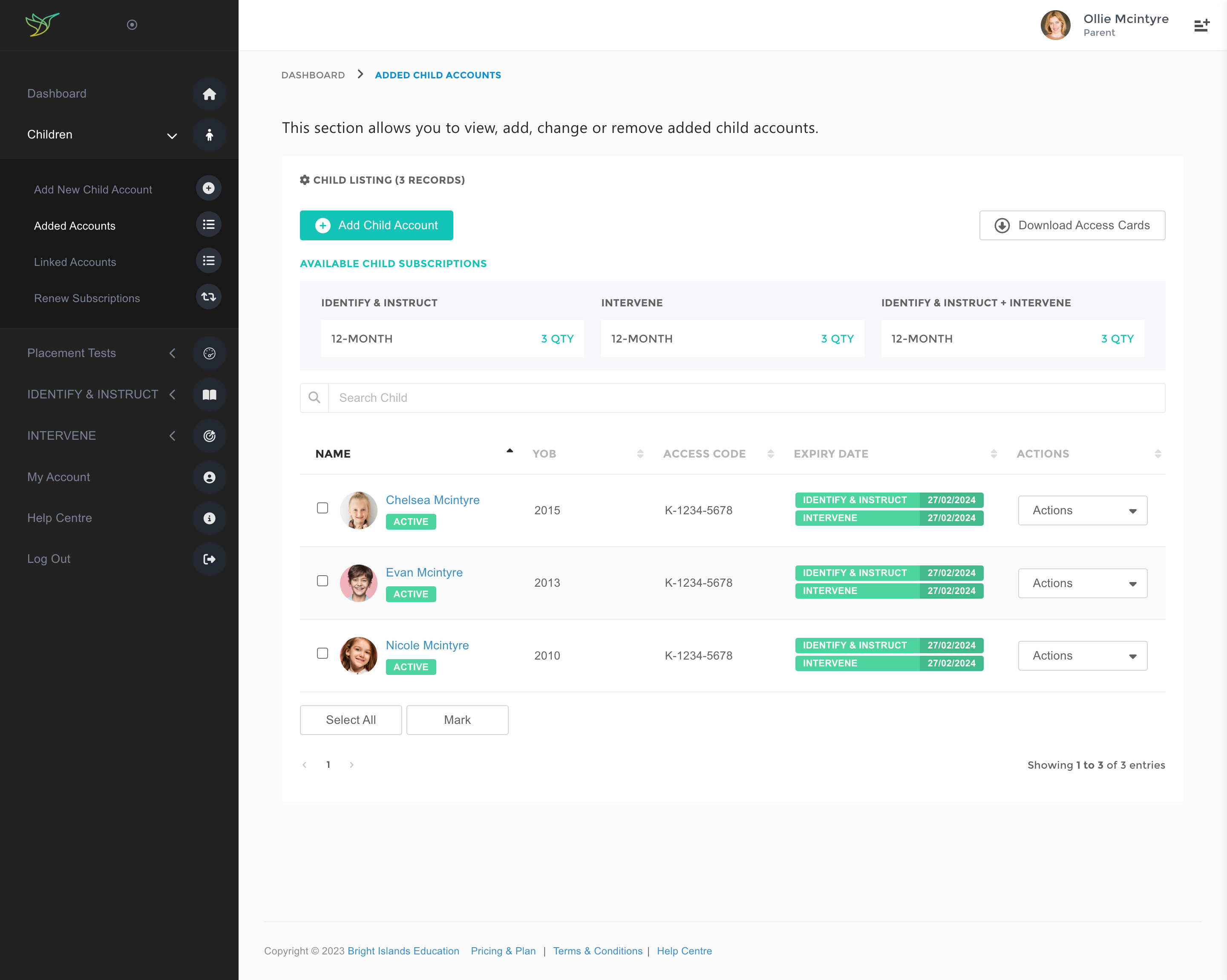 Child Login & Access Cards – Bright Islands CoCo — Help Centre