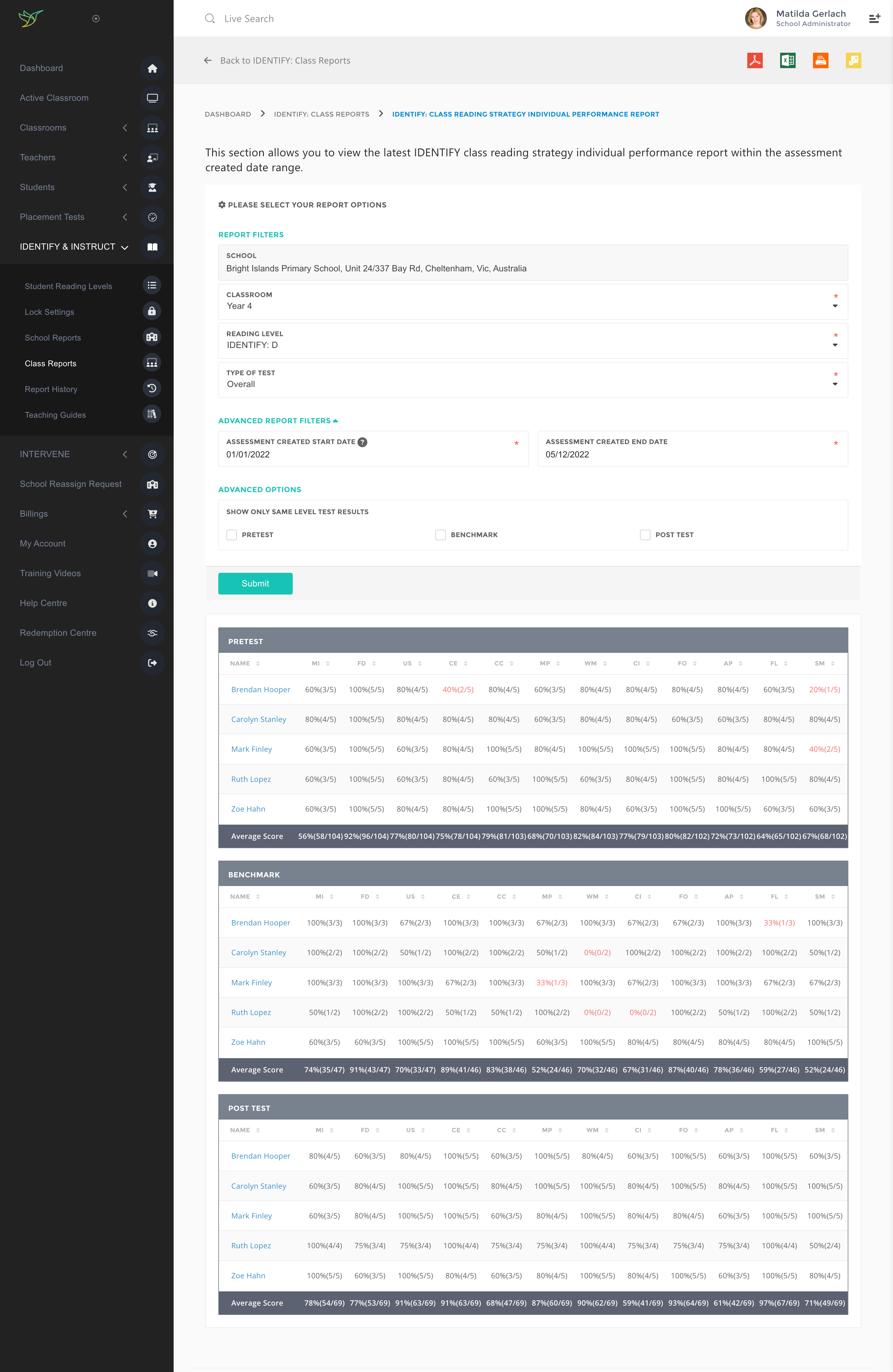 IDENTIFY Class Reports – Bright Islands CoCo — Help Centre