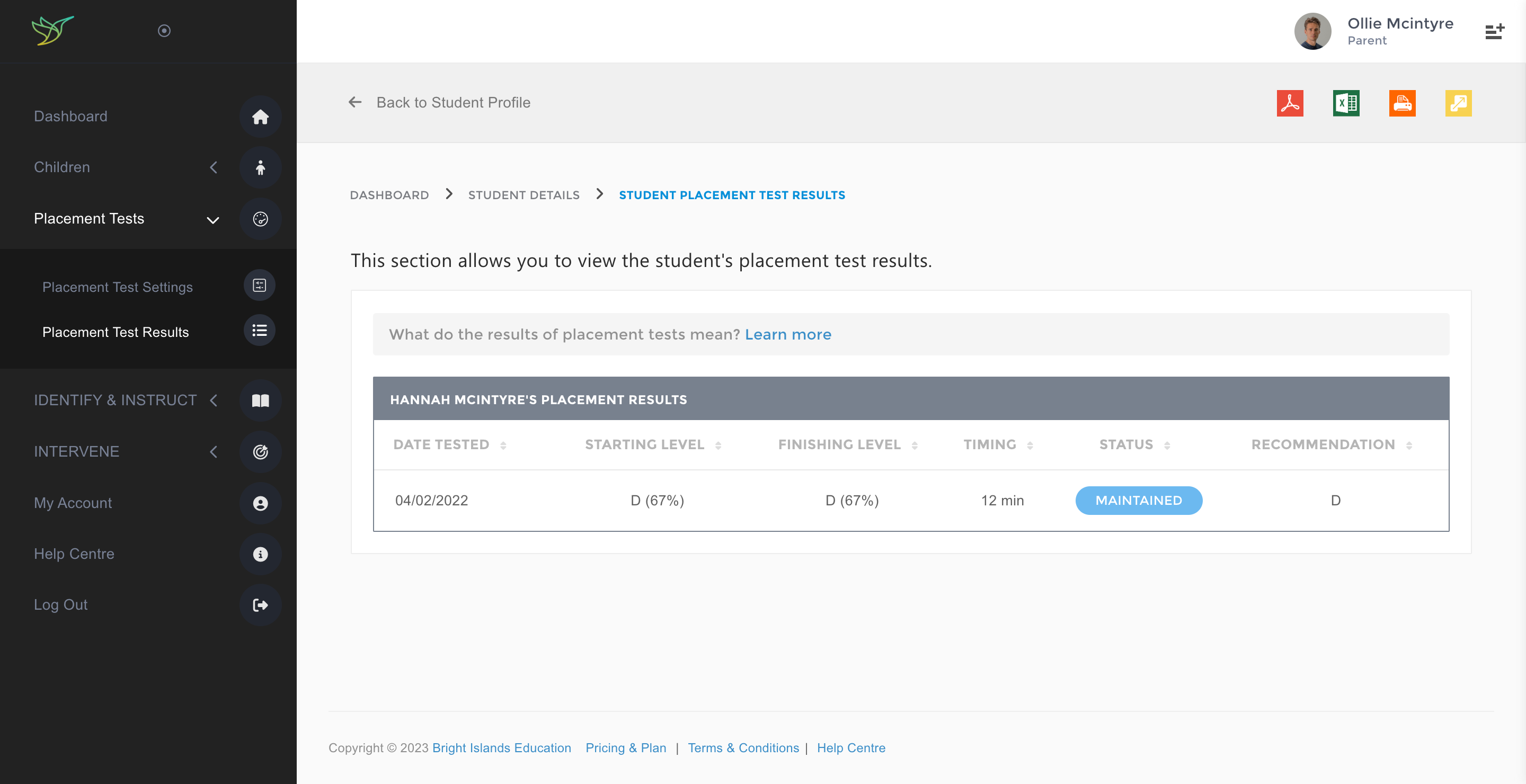 Student Profile (For Linked Account) – Bright Islands CoCo — Help Centre